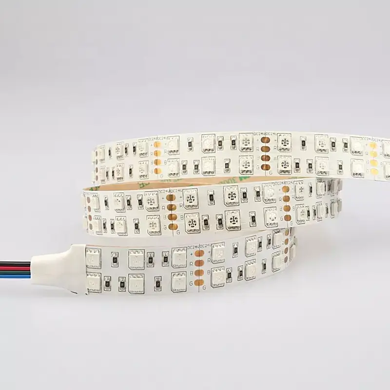 DC24v 120leds/m RGB Led Strip 5050 5m/reel Double - Essenled